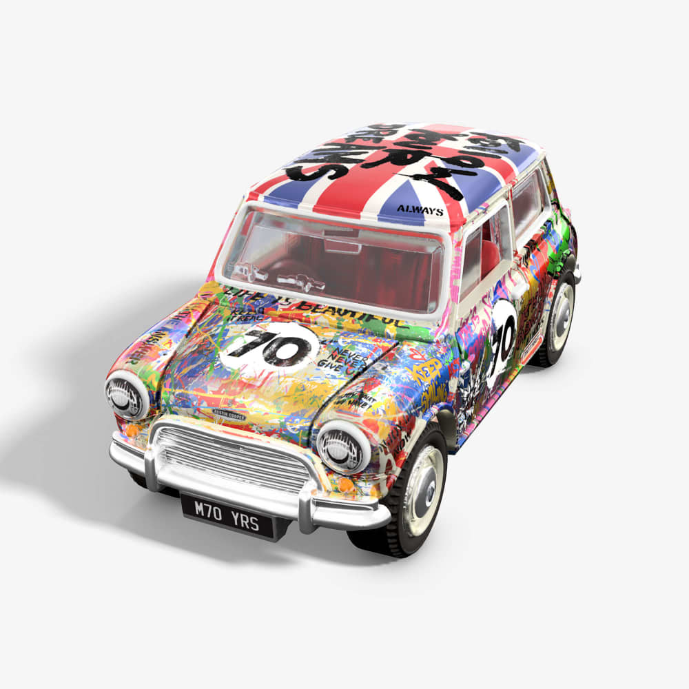 Matchbox x Mr Brainwash 1964 Austin Mini Cooper S | Mattel Creations