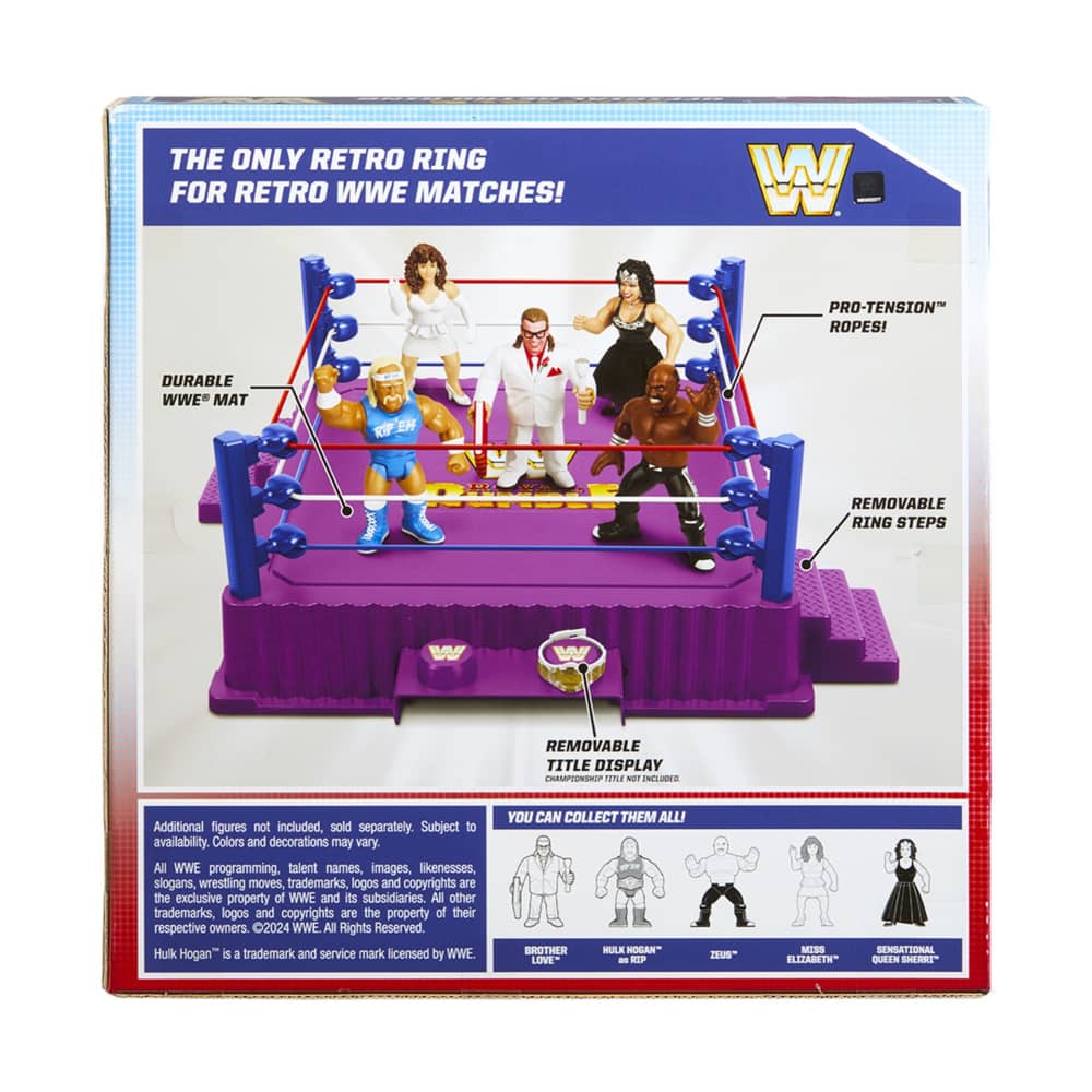 WWE Official Retro Collection Royal Rumble Ring and Brother Love Figure ...