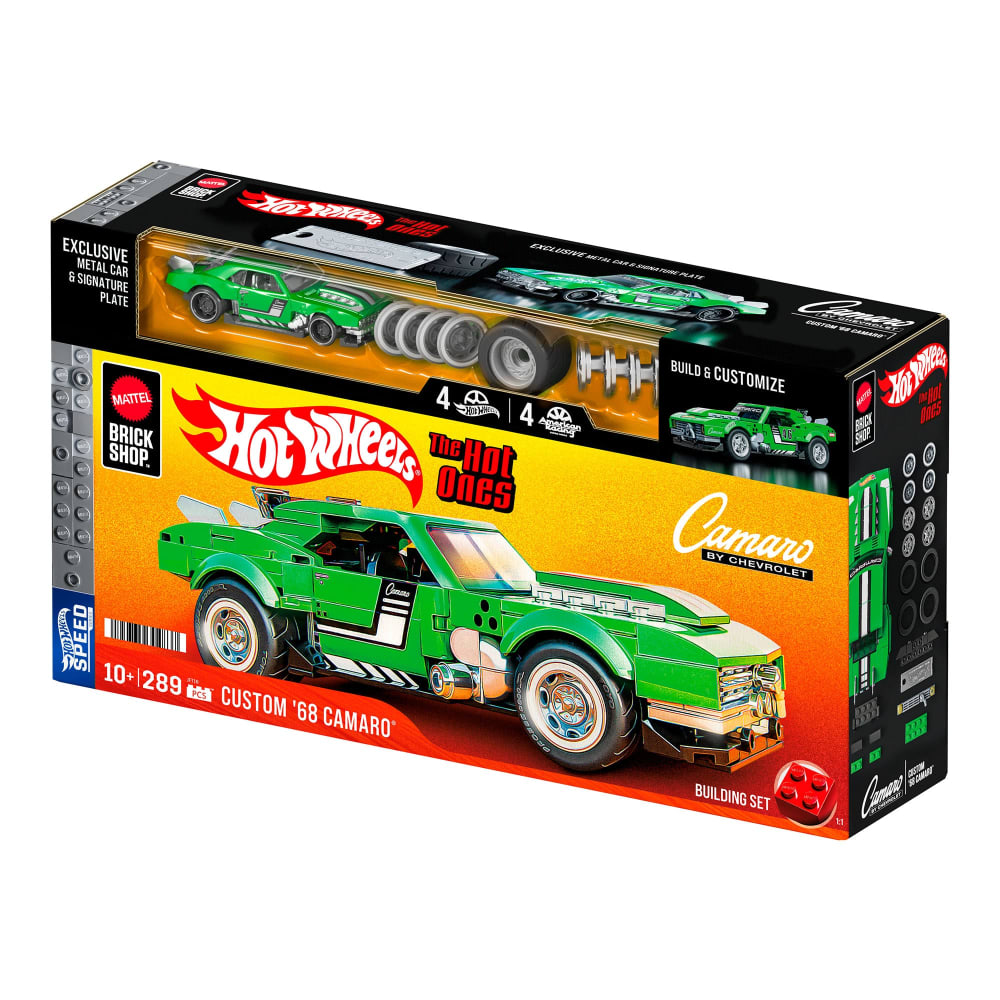 Mattel Brick Shop Hot Wheels Custom ’68 Camaro Building Set | Mattel ...