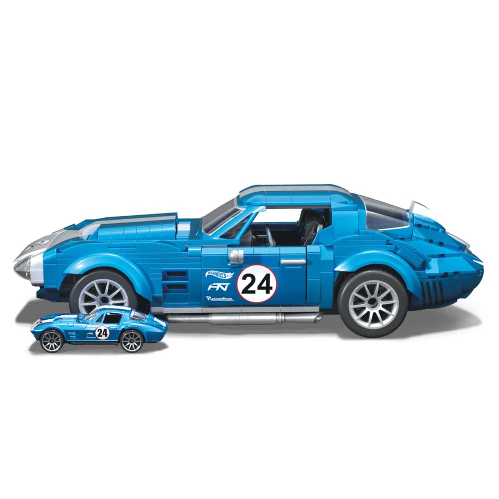 MEGA Hot Wheels 63 Corvette Grand Sport Race Car Building Kit | Mattel ...