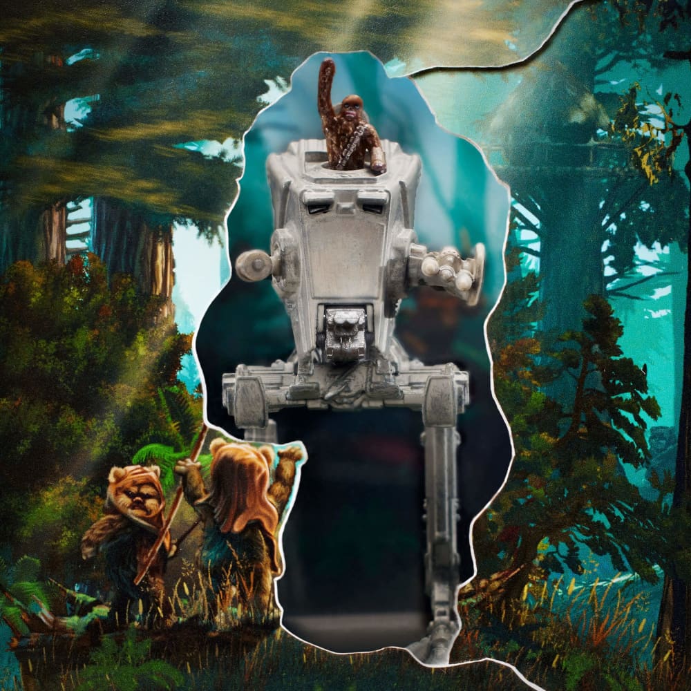 Star Wars Starships Select AT-ST With Chewbacca | Mattel Creations