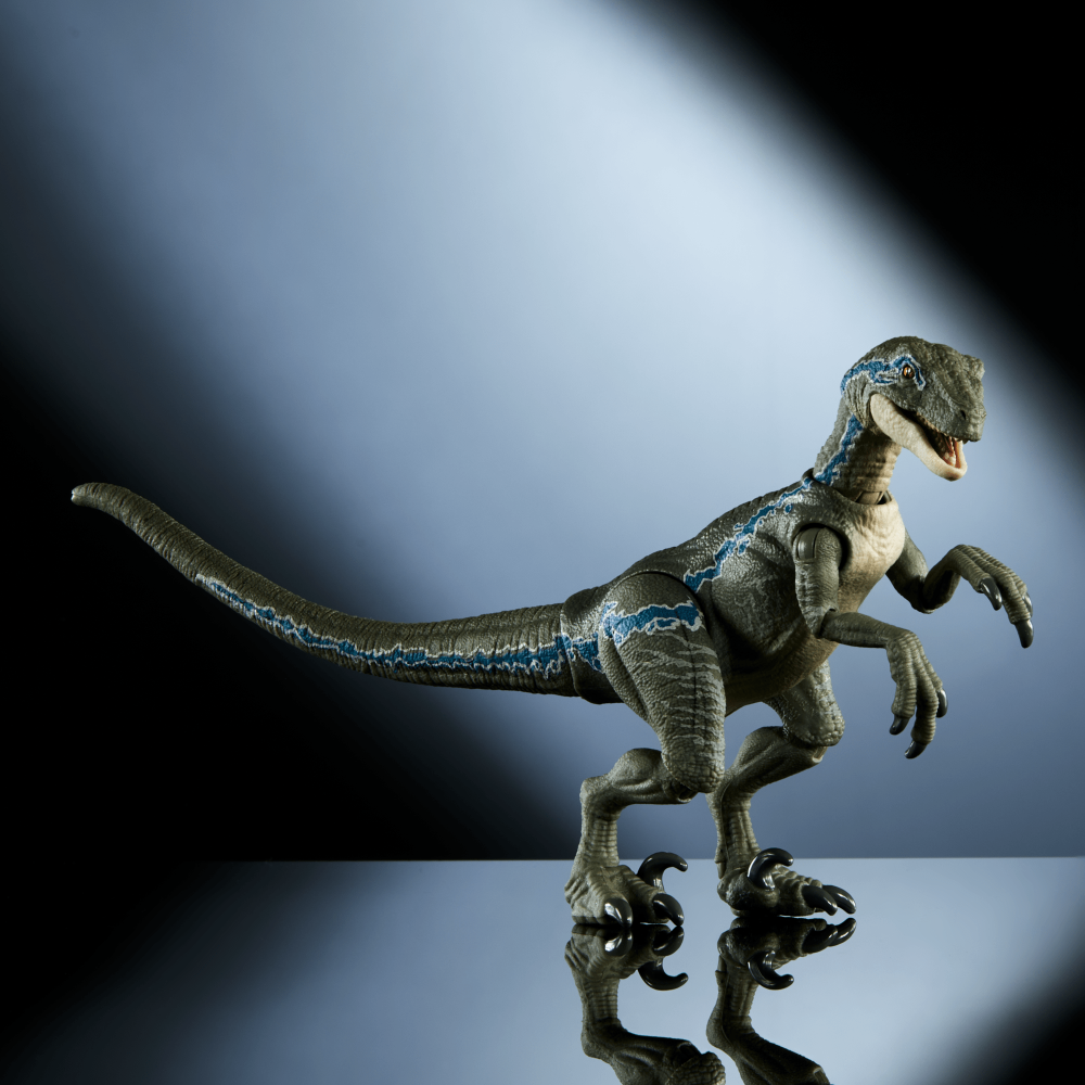 Jurassic World Hammond Collection Velociraptor Blue Dinosaur Figure ...