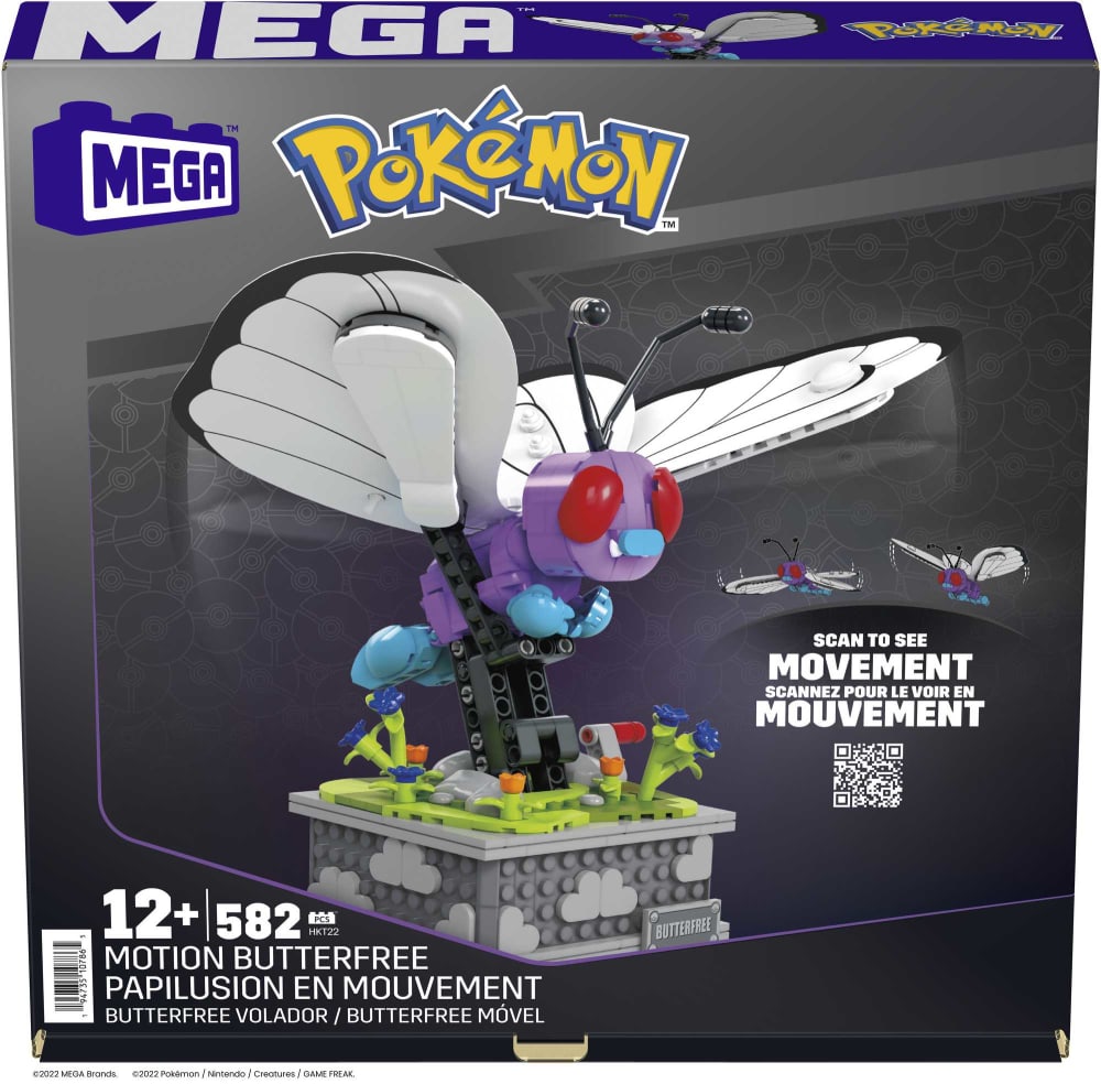 Pokémon Motion Butterfree with Motion Brick Building Set by MEGA ...