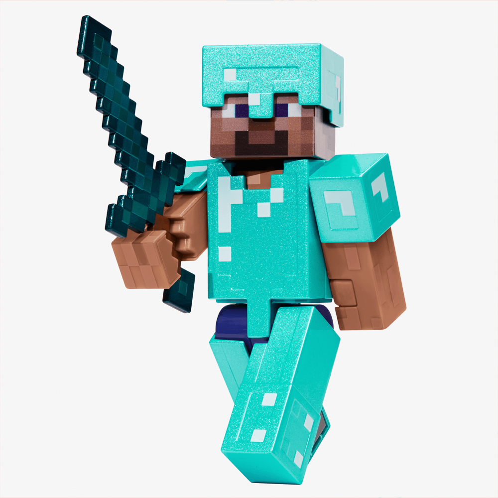 Minecraft Diamond Level Steve Collector Action Figure | Mattel Creations