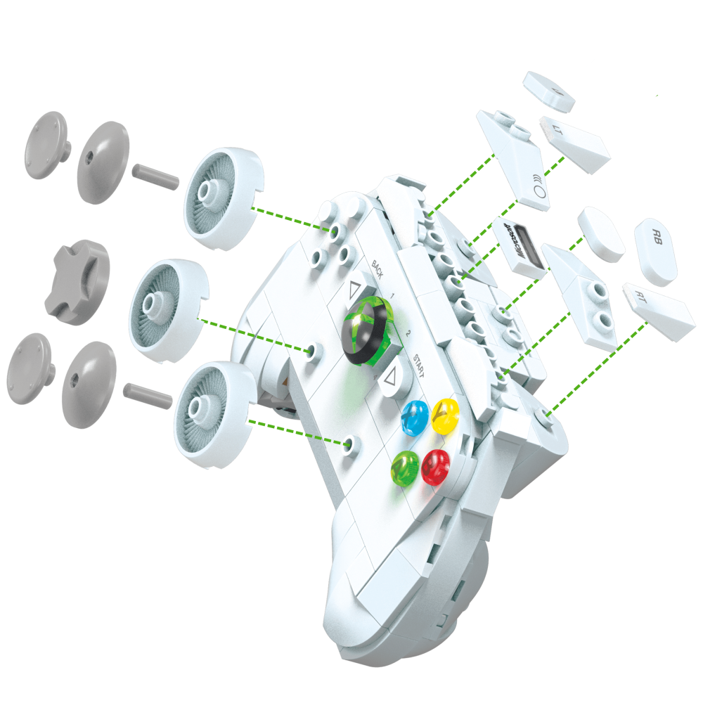 MEGA Microsoft Xbox 360 Replica Building Toy Kit | Mattel Creations