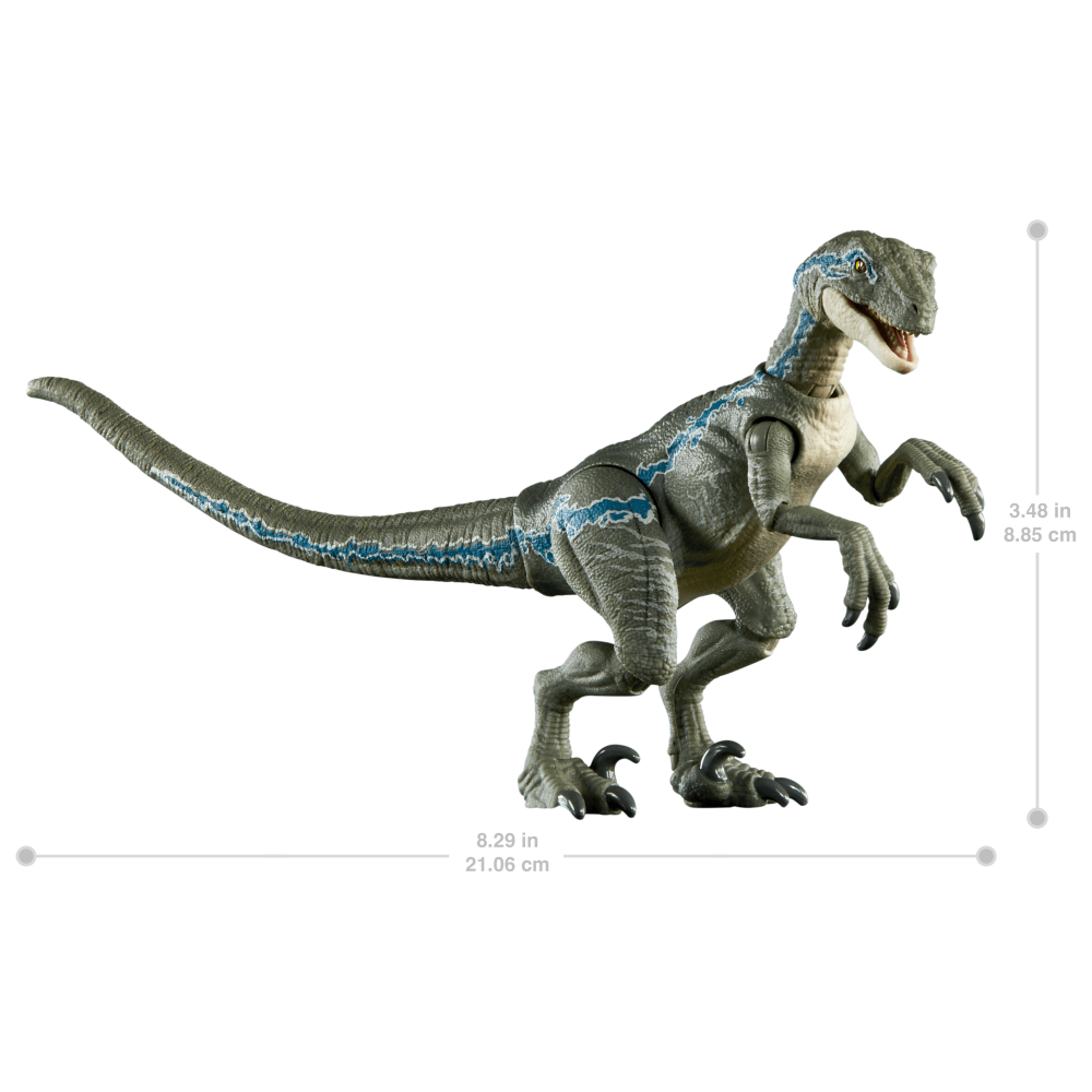 Jurassic World Hammond Collection Velociraptor Blue Dinosaur Figure ...
