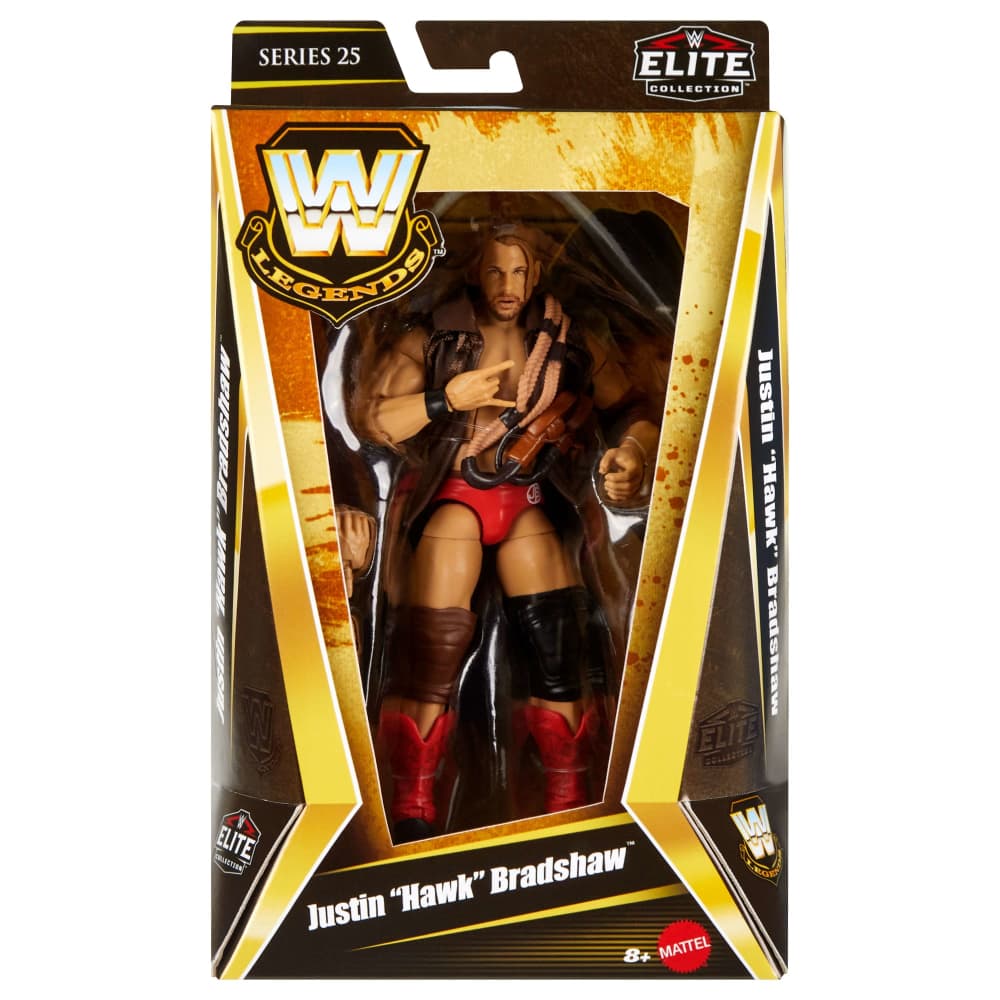 WWE Elite Legends Justin “Hawk” Bradshaw Action Figure | Mattel Creations