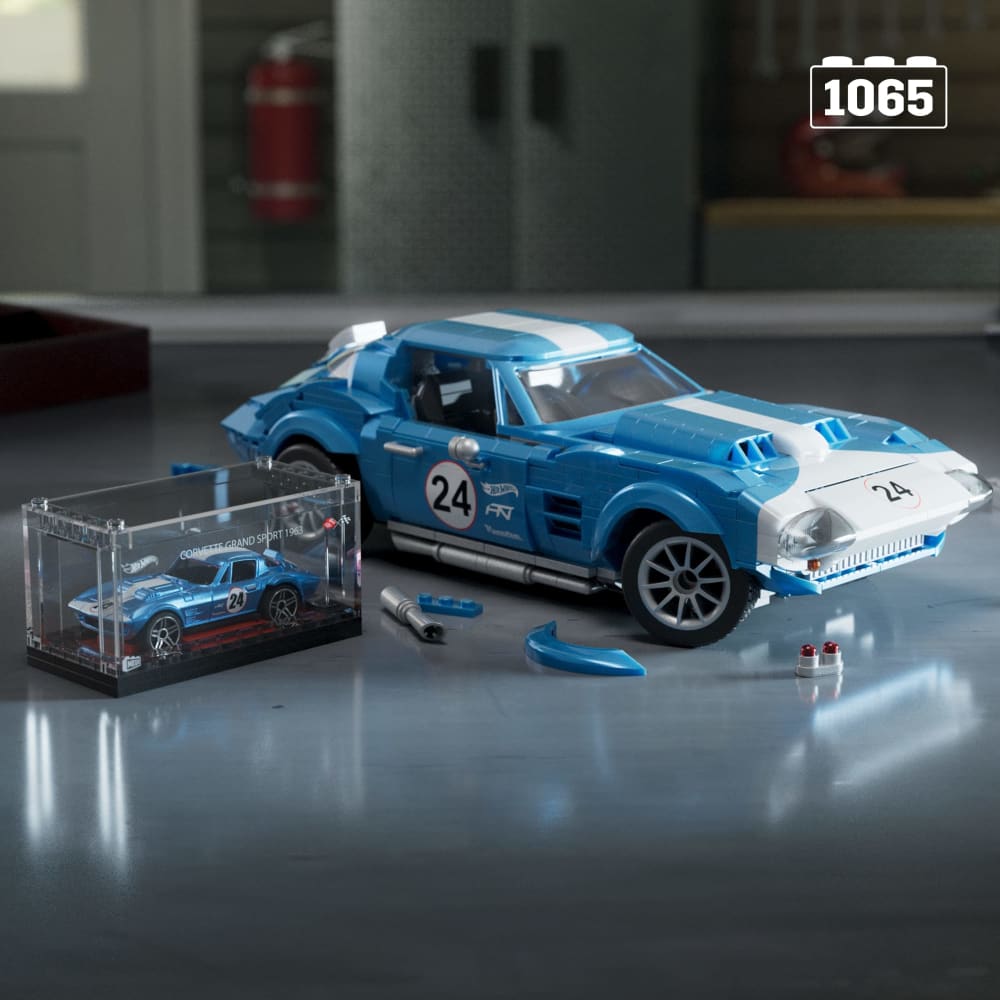 MEGA Hot Wheels 63 Corvette Grand Sport Race Car Building Kit | Mattel ...