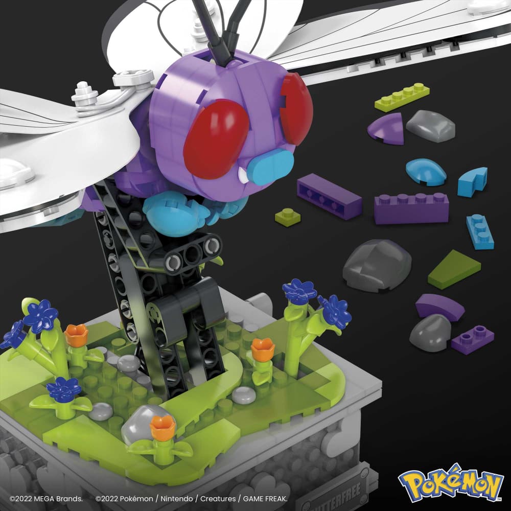 Pokémon Motion Butterfree with Motion Brick Building Set by MEGA ...