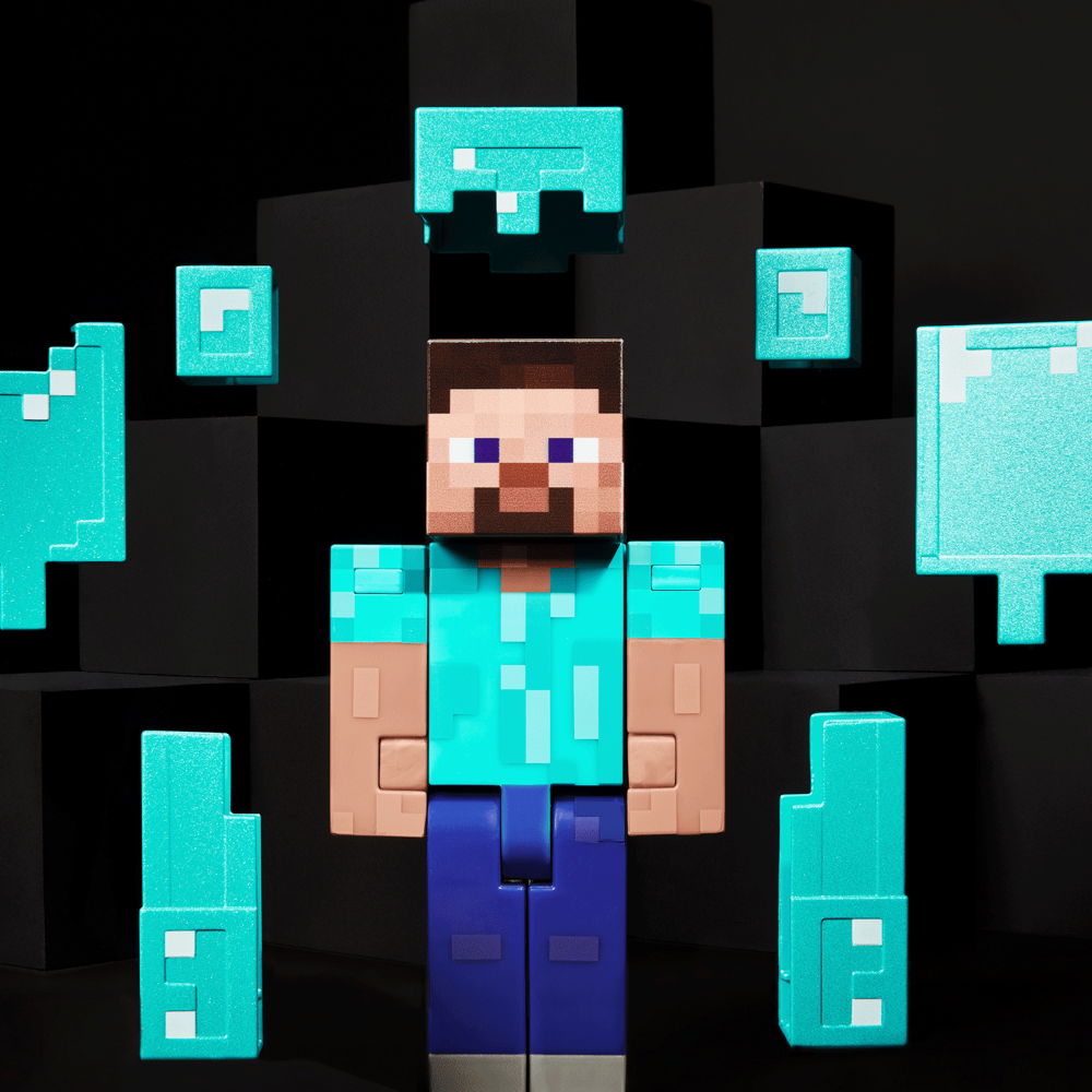 Minecraft Diamond Level Steve Collector Action Figure | Mattel Creations