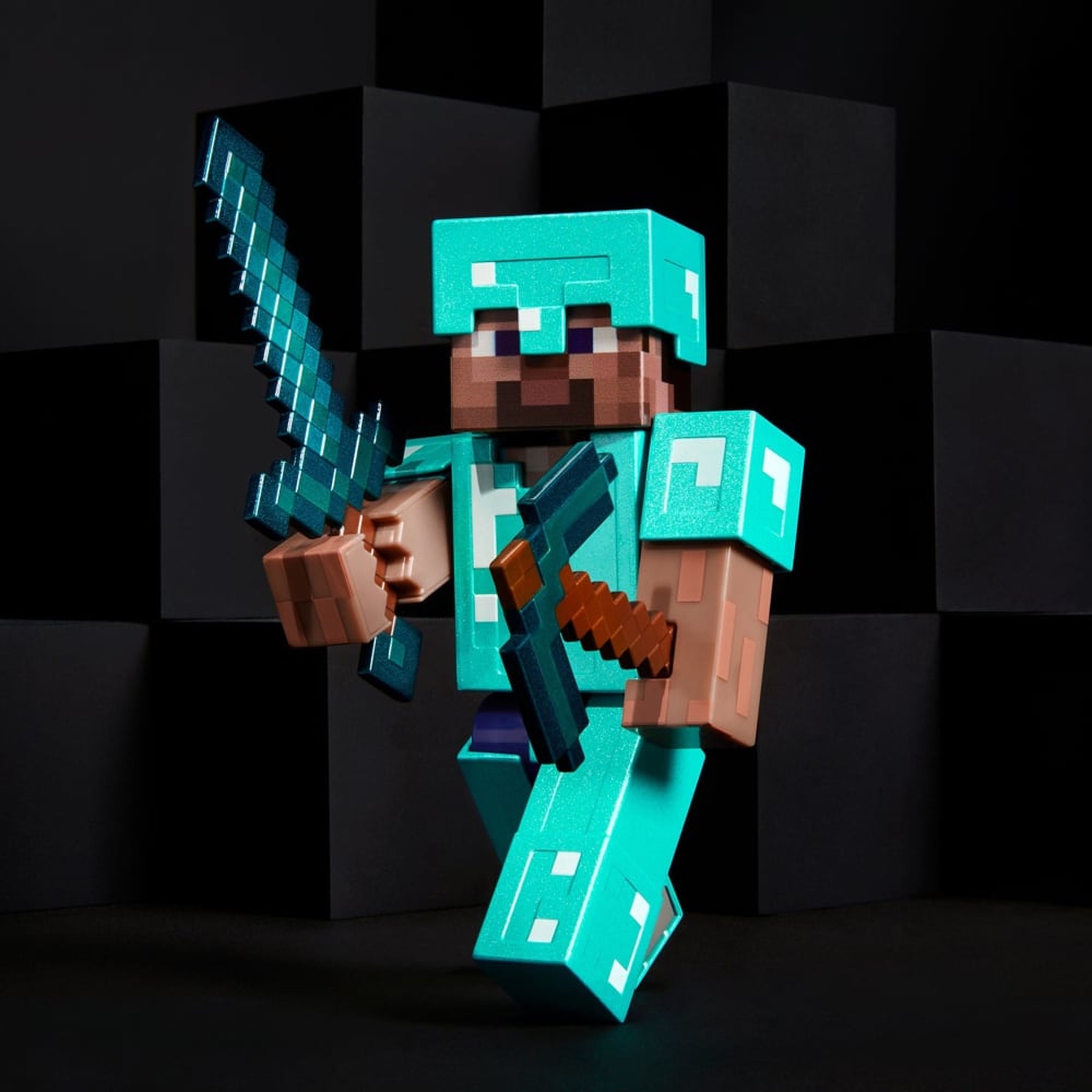 Minecraft Diamond Level Steve Collector Action Figure | Mattel Creations