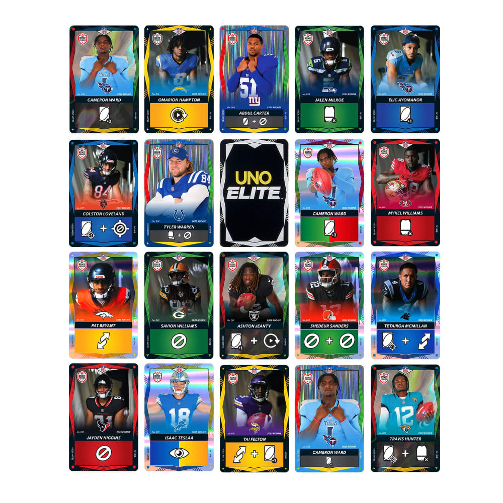 UNO Elite NFL 2025 All-Rookie Starter Pack | Mattel Creations
