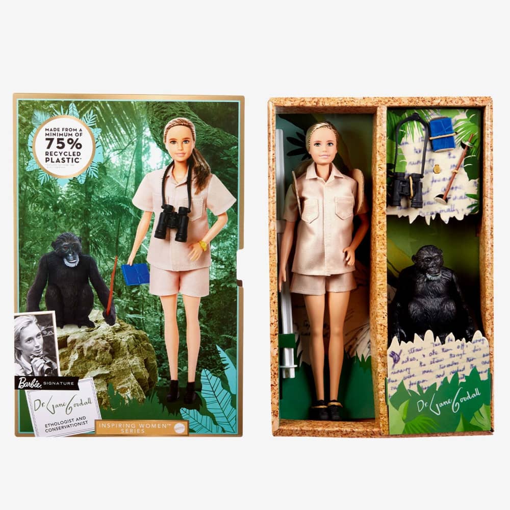 Dr. Jane Goodall Barbie Inspiring Women Doll – Mattel Creations