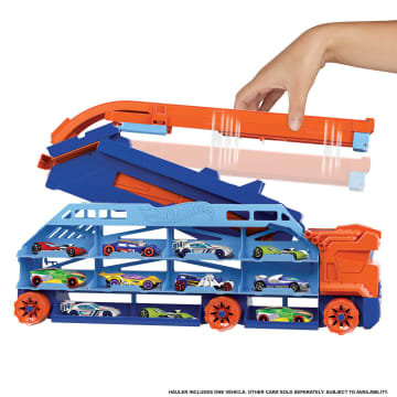 Hot Wheels City Speed Drop Transport Hauler, Includes 1 Car, Gift for ...