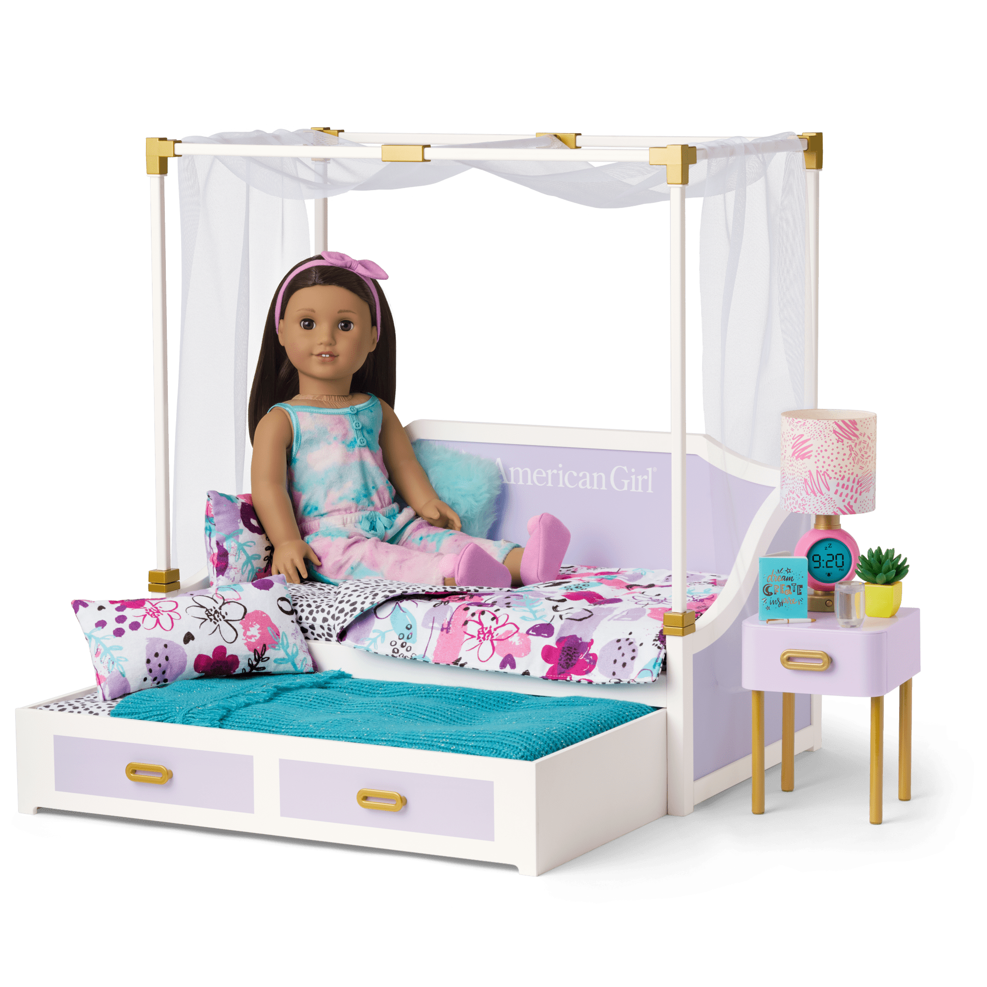 American Girl Room for Two Trundle Bed Nightstand CoolSprings Galleria