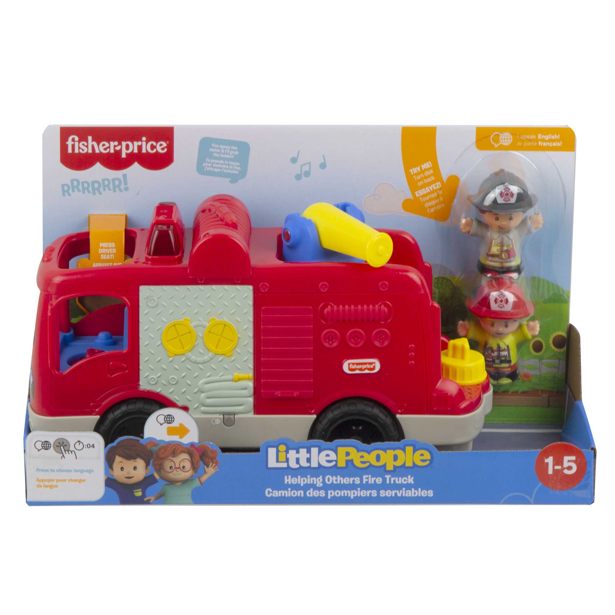 Fisher Price Little People Helping Others Fire Truck English French Version