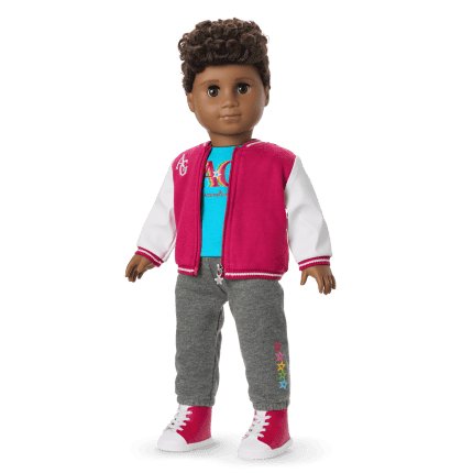 Truly Me™ 18-inch Doll #113 with curly dark-brown hair| American Girl®