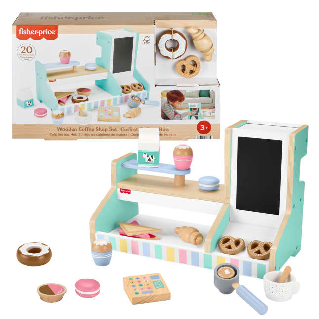 Fisher-Price Juguete para Bebés Set Mi Primer Cafetería de Madera