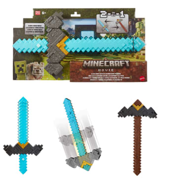 Minecraft Click and Switch Sword and Pickaxe Role-Play 2-in-1 Toy ...