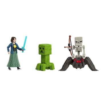 Minecraft Overworld Encounters Pack with 4 Action Figures & 3 Accessories Inspired by the Movie ...