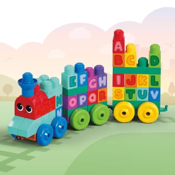 Mega Bloks ABC Learning Train Building Set | Mattel